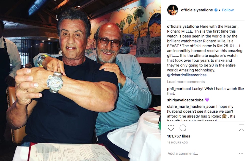 Richard Mille Unveils RM 25-01 With Sylvester Stallone